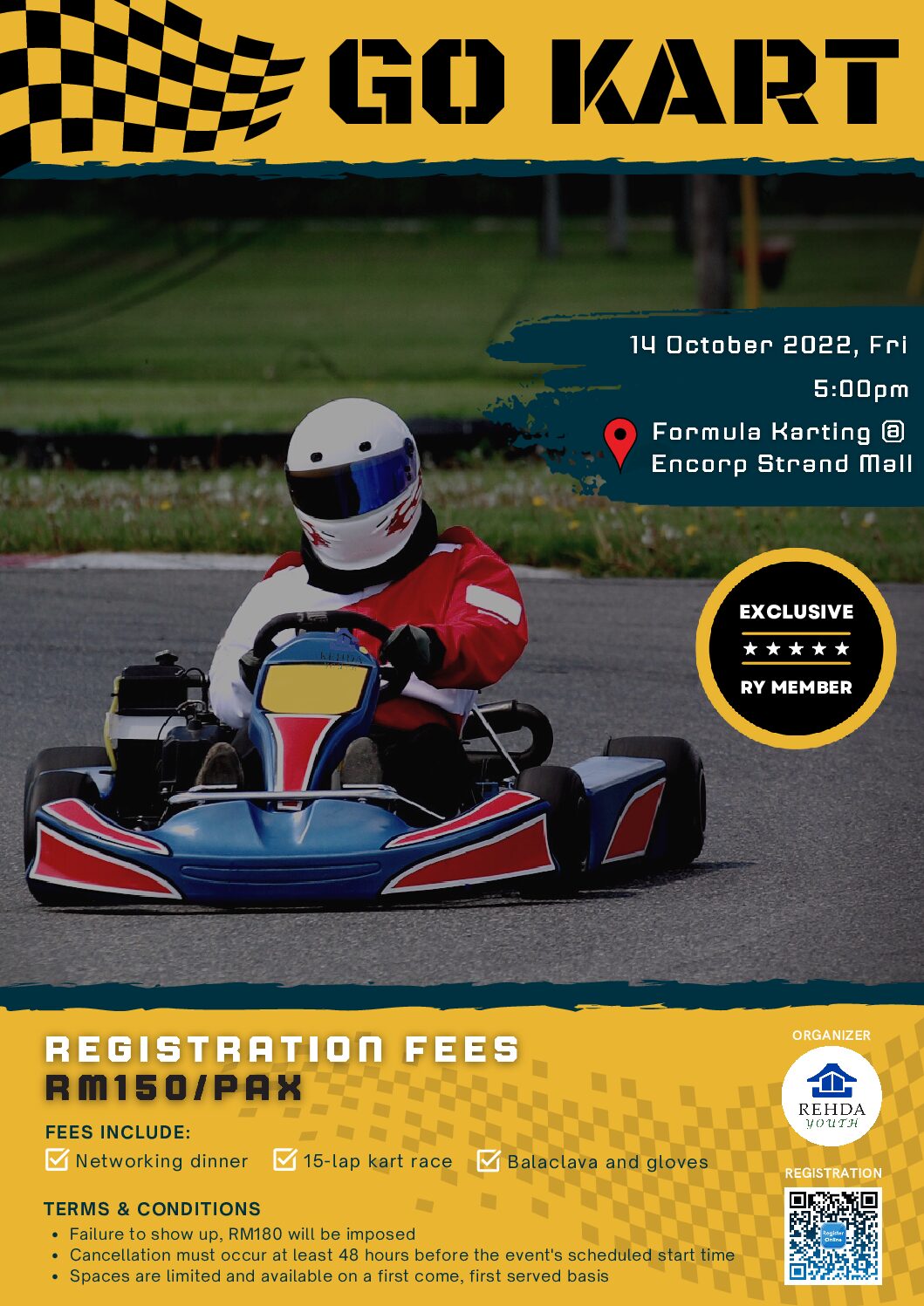 Go kart racing - A4 Flyer - REHDA Youth